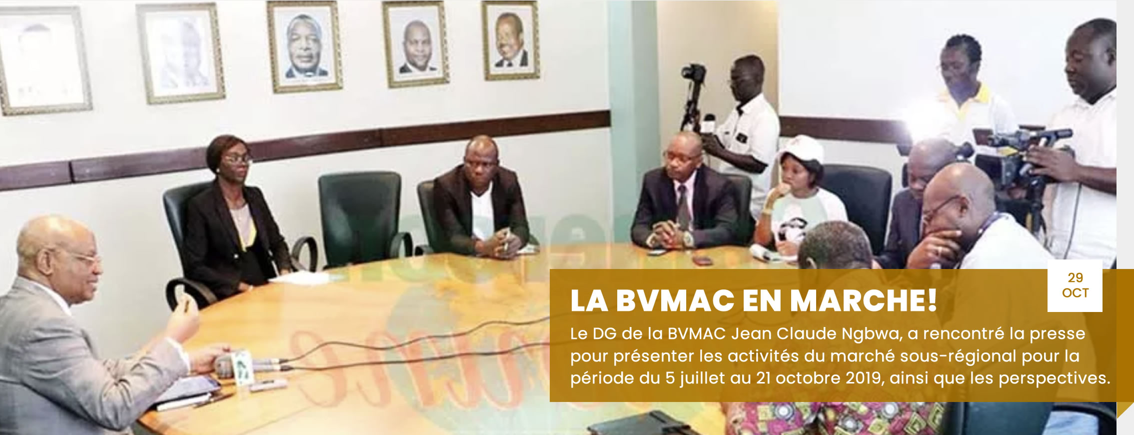 Le DG de la BVMAC fait le point des activités de la bourse sous ...