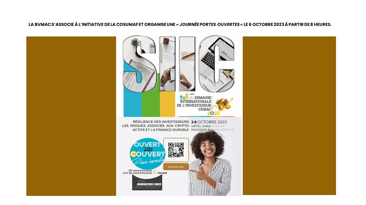 Accueil - BVMAC: Bourse des Valeurs Mobilières de l'Afrique Centrale